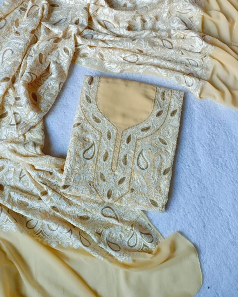 Kashmiri Ariwork Suits in Georgette - Kashmir Wholesale Bazar