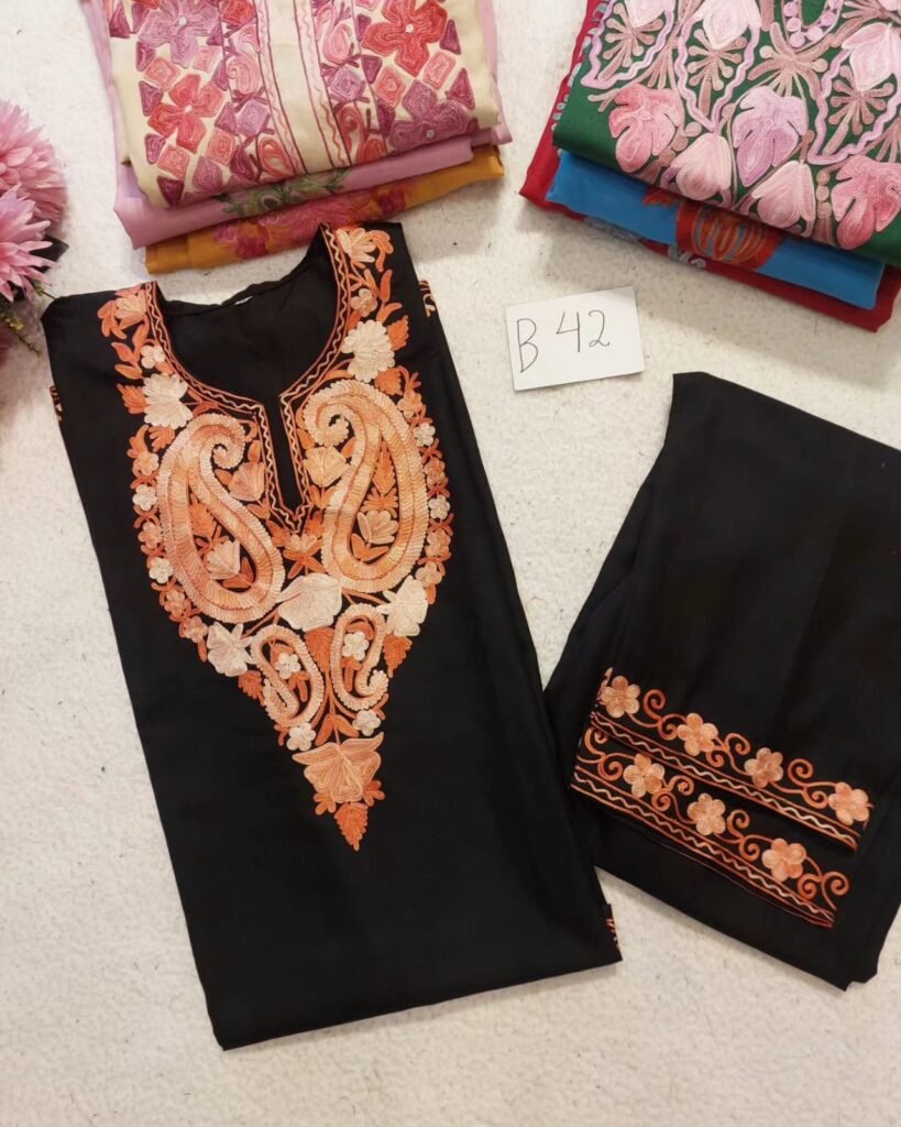 Kashmiri Ariwork Kurtas with Plazo - Kashmir Wholesale Bazar